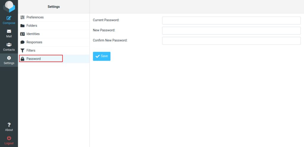 How to change your email password in Roundcube